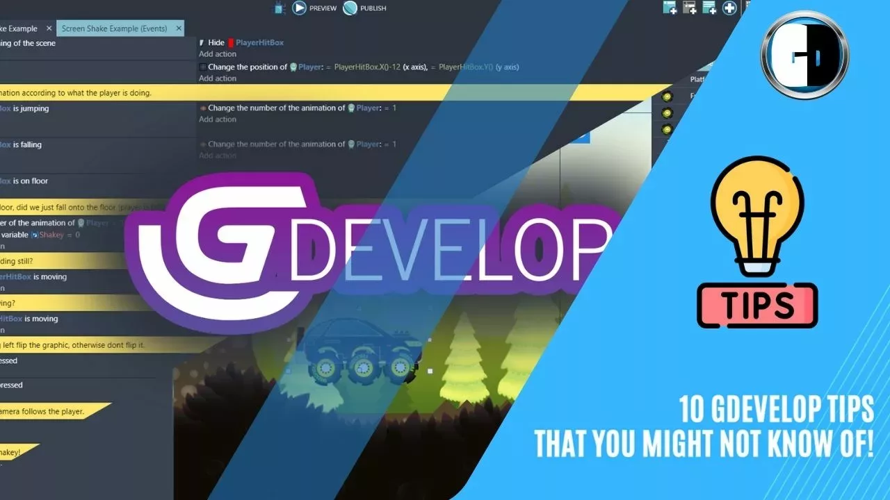 10 GDevelop Tips that you might not know of! (Beginner friendly)